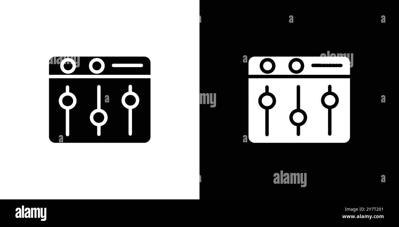 Sound mixer icon vector line logo mark or symbol set collection outline ...