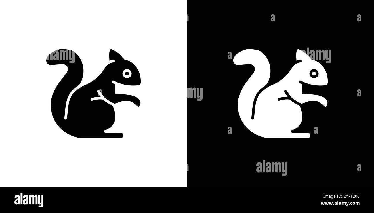 squirrel icon vector line logo mark or symbol set collection outline ...