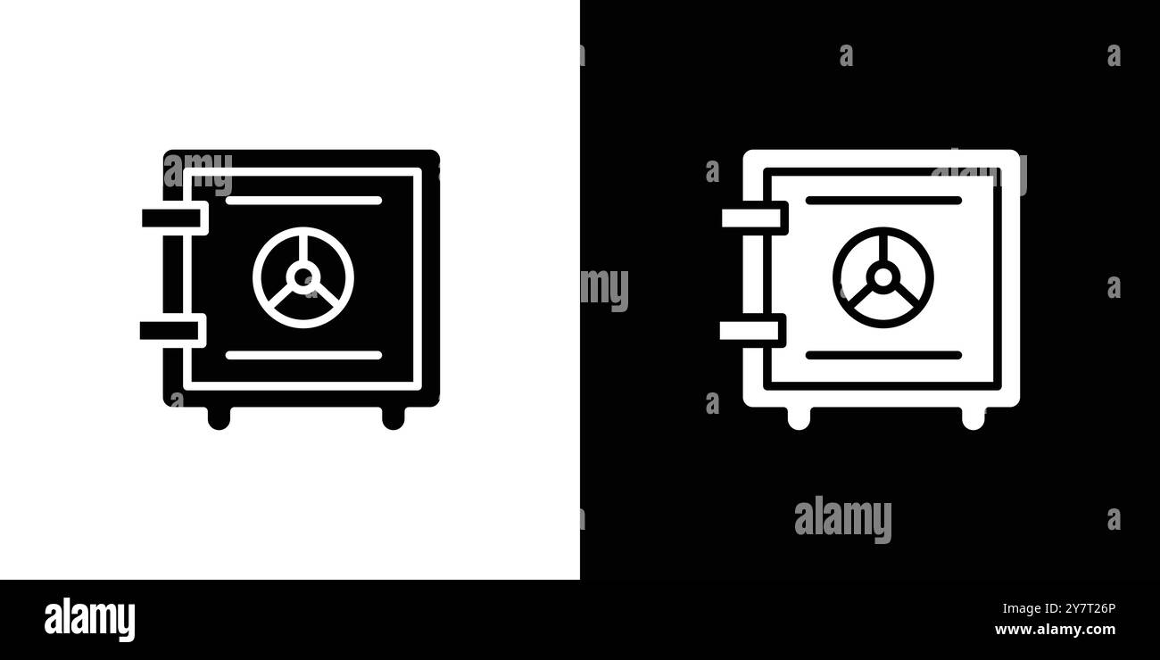 Safe Box Icon Vector Line Logo Mark Or Symbol Set Collection Outline Style Stock Vector Image