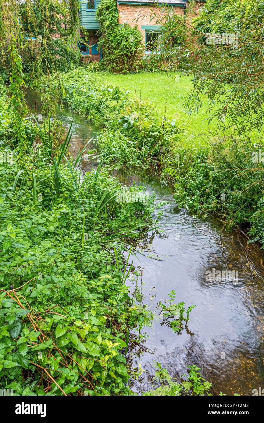 The delighfully named River Piddle in the village of Affpuddle, Dorset ...