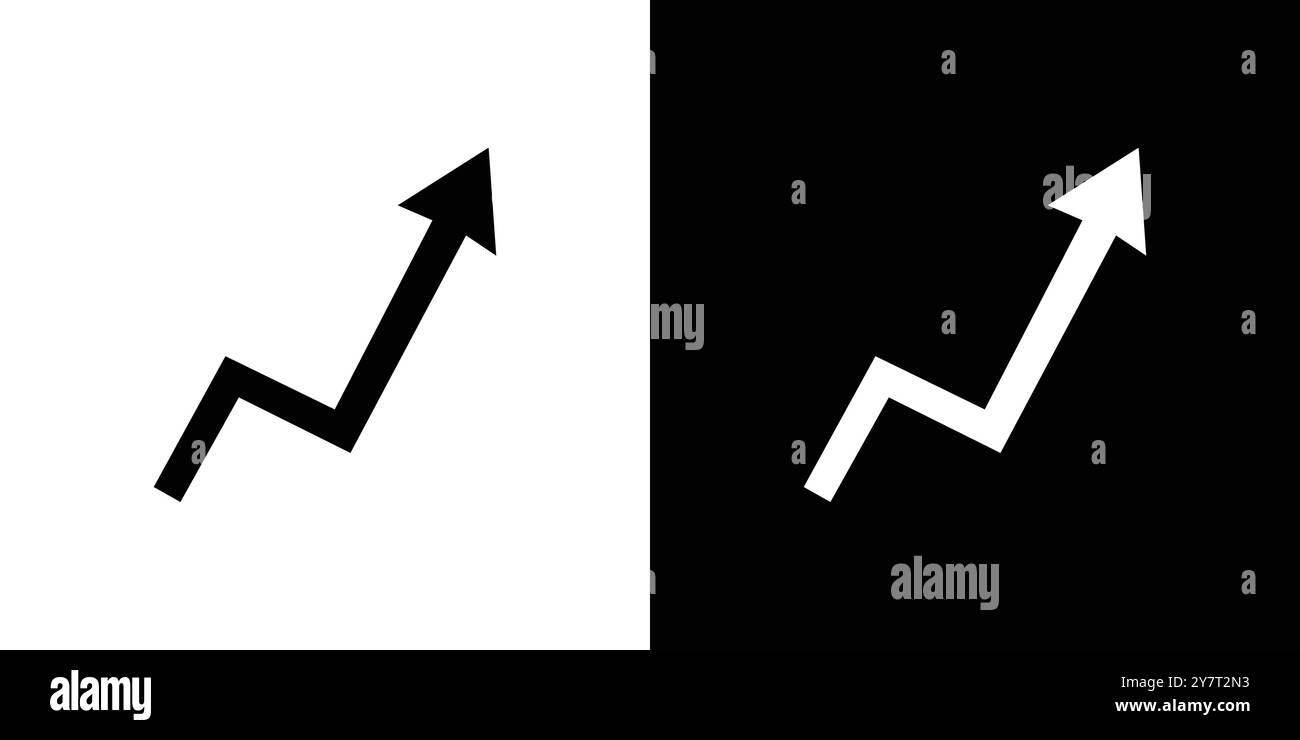 Statistic Up icon vector line logo mark or symbol set collection ...