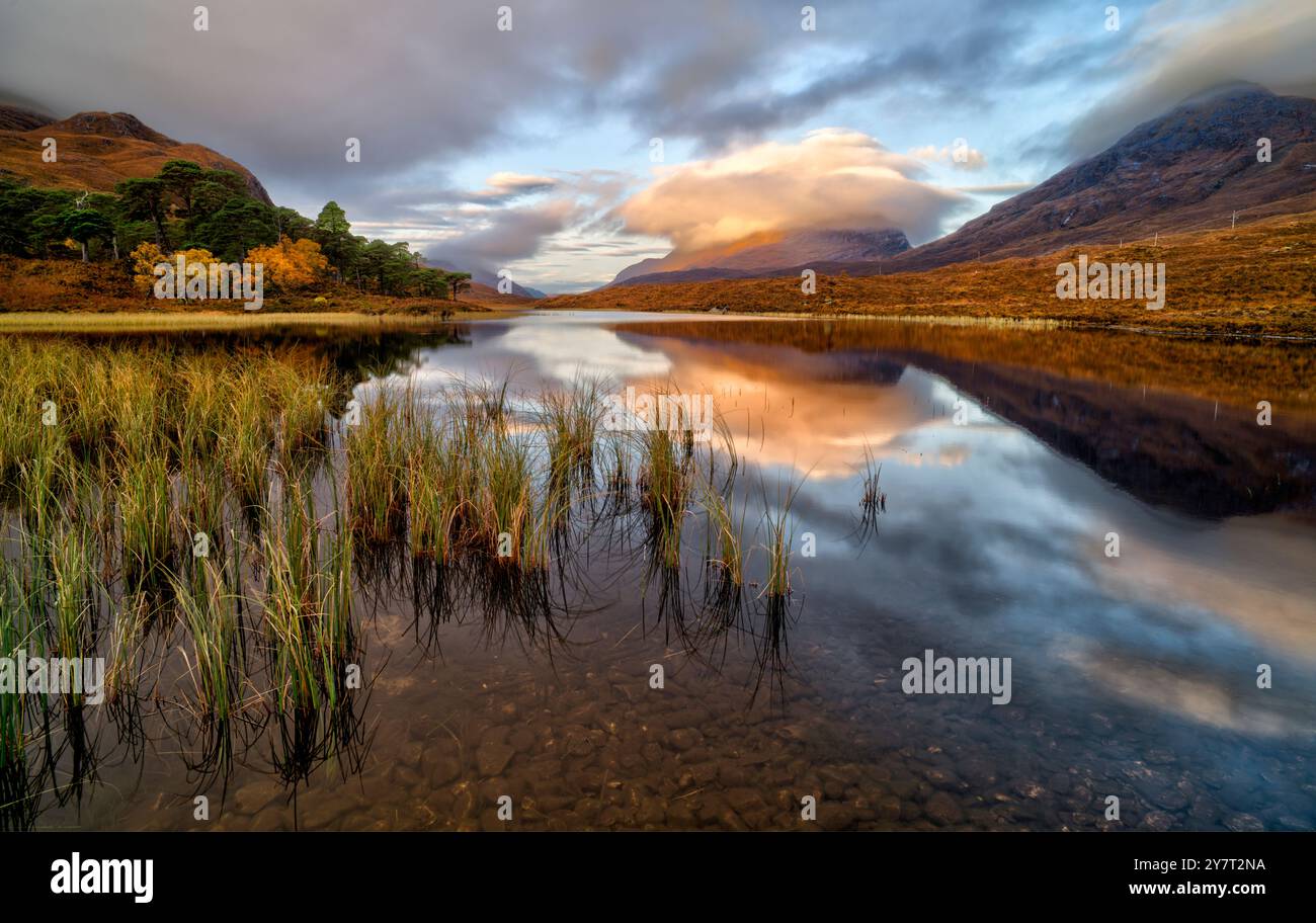 Loch Clair reflection Stock Photo - Alamy