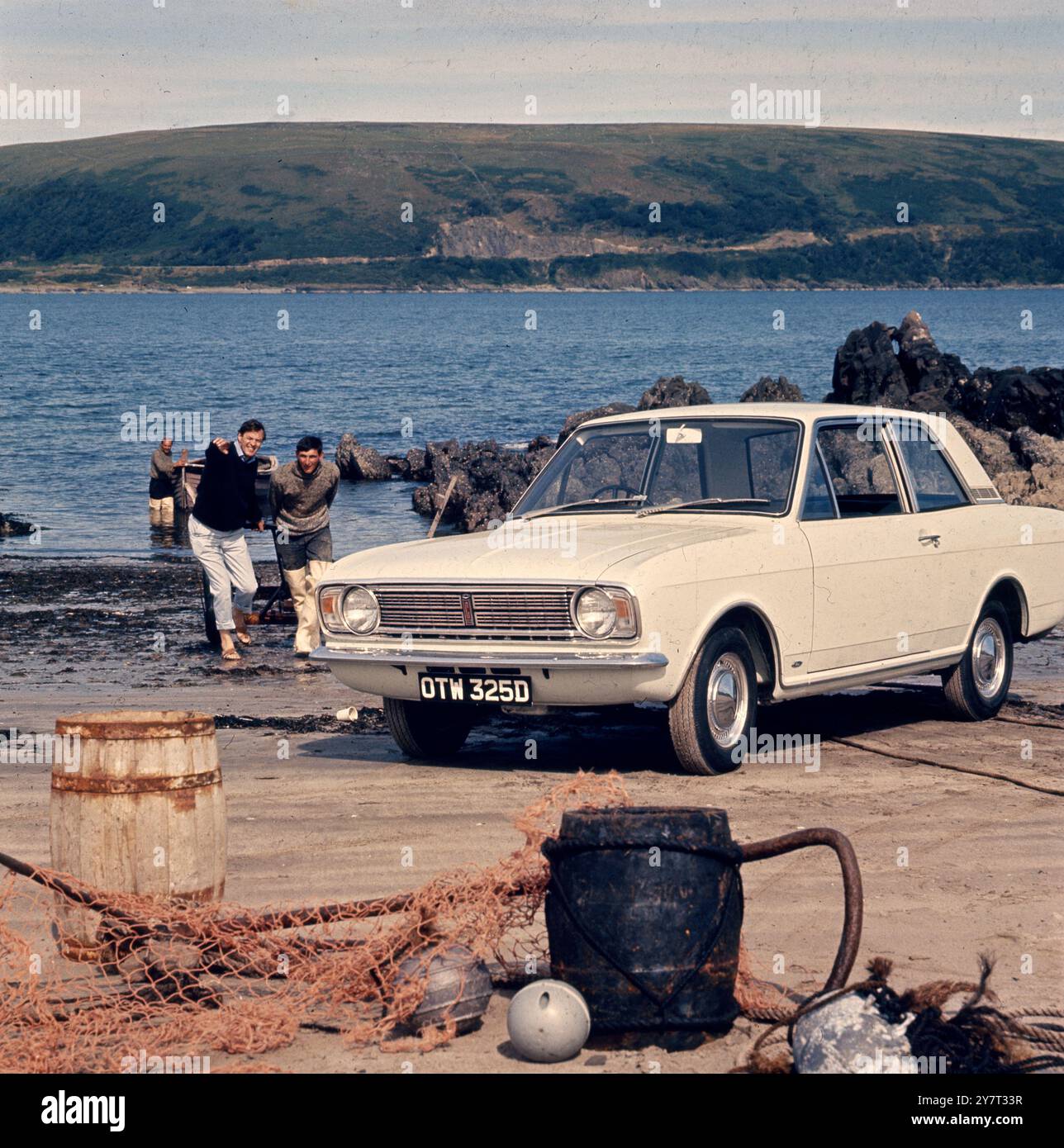 Ford Cortina Super Saloon, a popular compact British car 1967 Stock ...