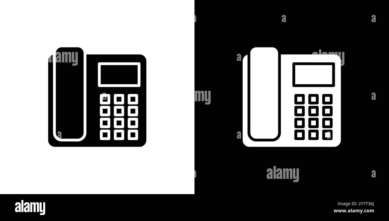 Office Phone icon vector line logo mark or symbol set collection ...