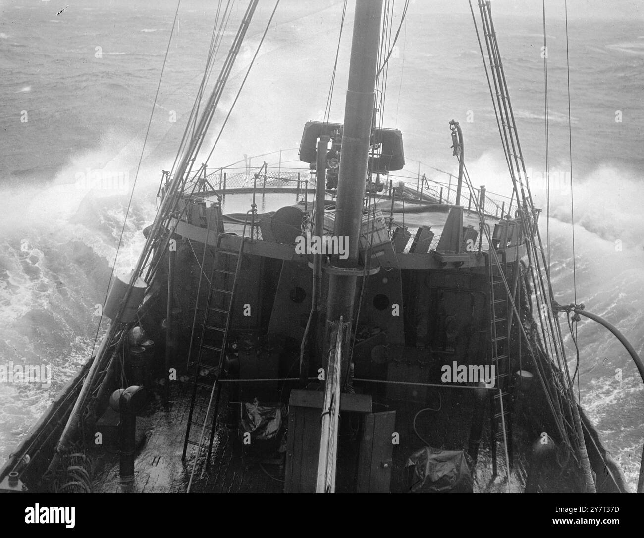 WINTER CONVOY These pictures were taken on board an escort ship which ...