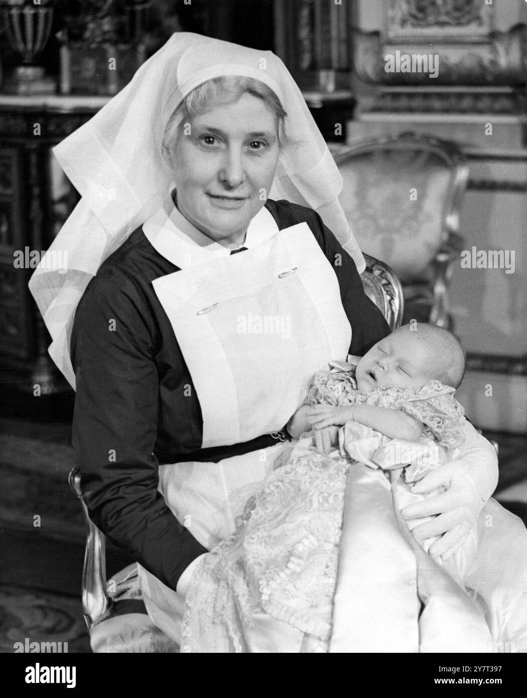Miss Helen Rowe, the British State Certified Midwife, holds Prince ...