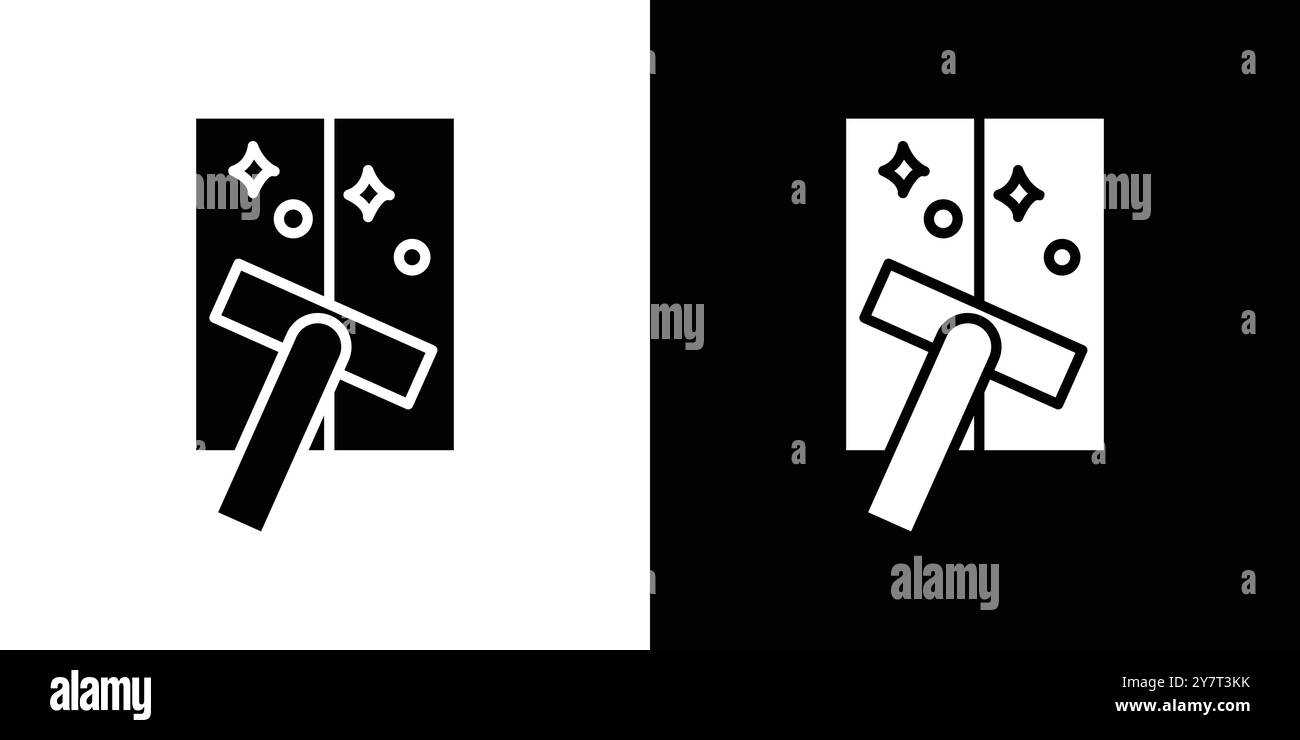 Windows cleaning icon vector line logo mark or symbol set collection ...