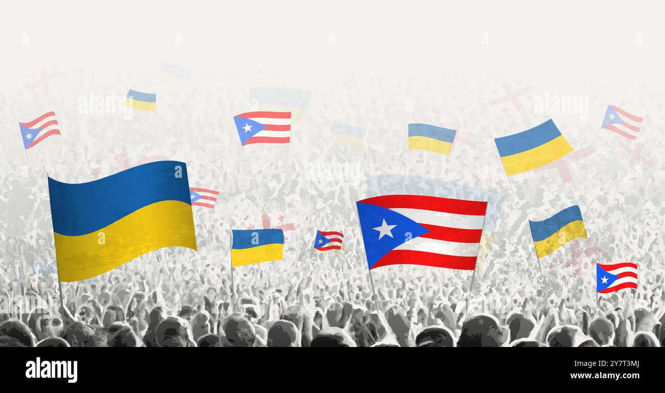 Puerto rico ukraine flag Stock Vector Images - Alamy