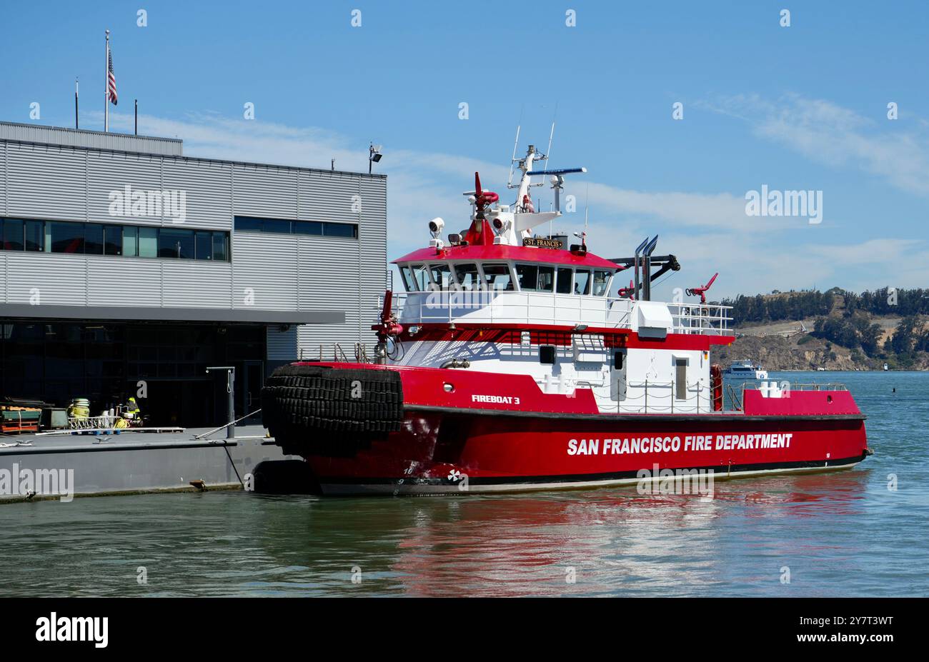San Francisco Fire Department Fireboat 3 moored at The Fire Station ...