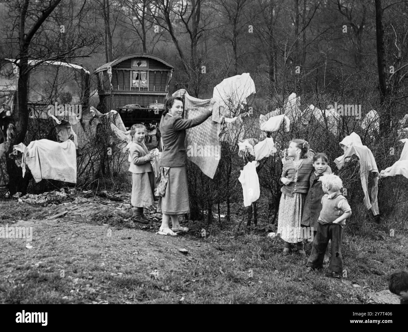 Clothes washing day at this Roma neighborhood. In a tradition going ...
