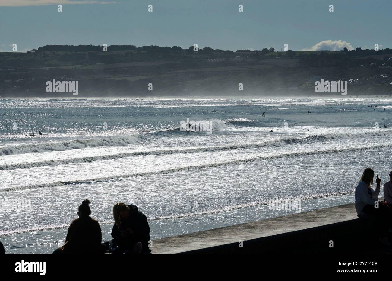 People surfing at Filey, East Yorkshire Coast, northern England, UJK ...
