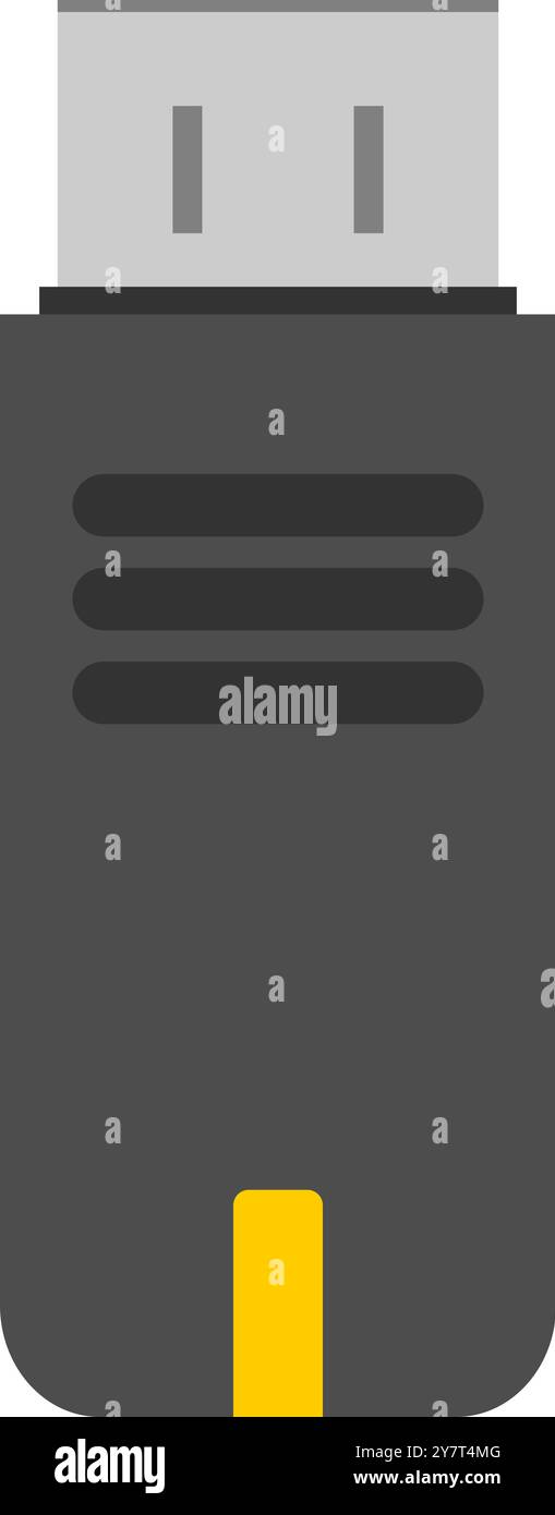 Black USB flash drive. Black USB flash drive icon Stock Vector Image ...