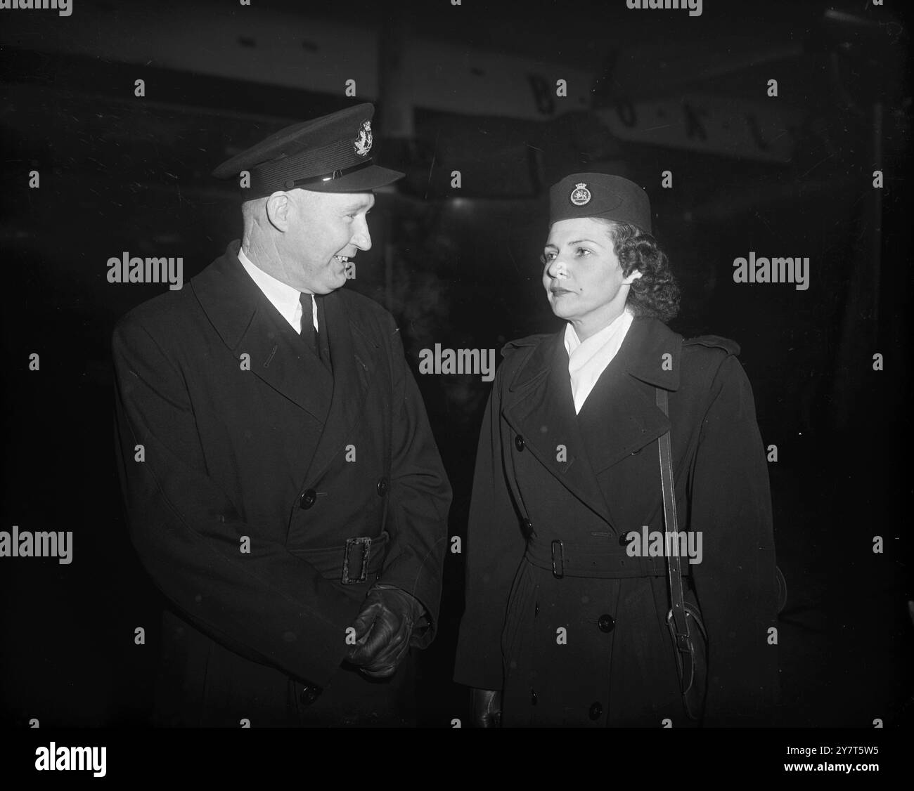 British airways pilot and stewardess Black and White Stock Photos ...
