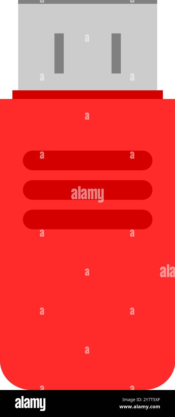 Red USB flash drive. Red USB flash drive icon Stock Vector Image & Art ...