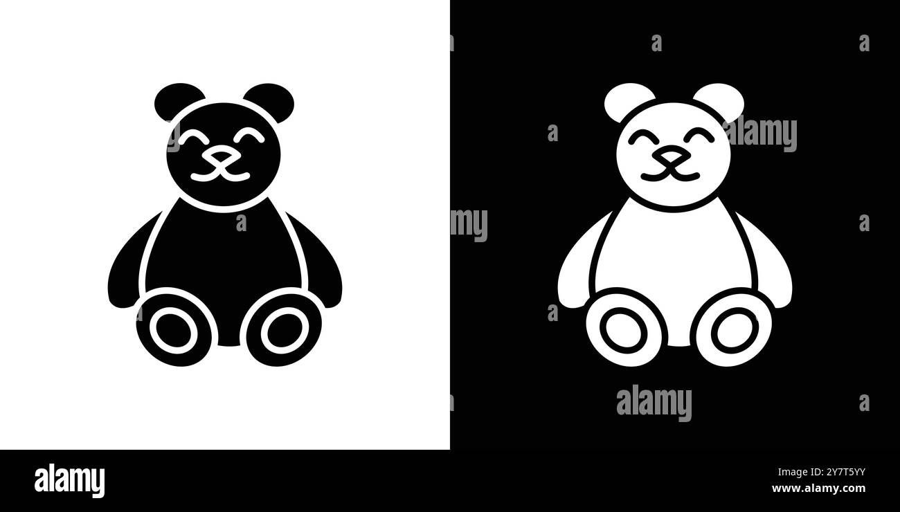 Teddy bear icon vector line logo mark or symbol set collection outline ...