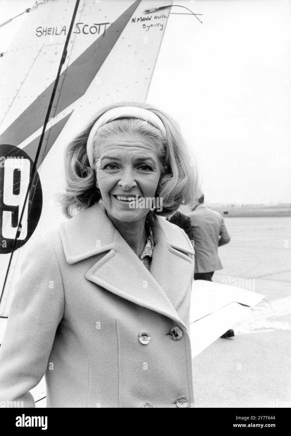 Britain's record breaking airwoman Miss Sheila Scott pictuired after ...