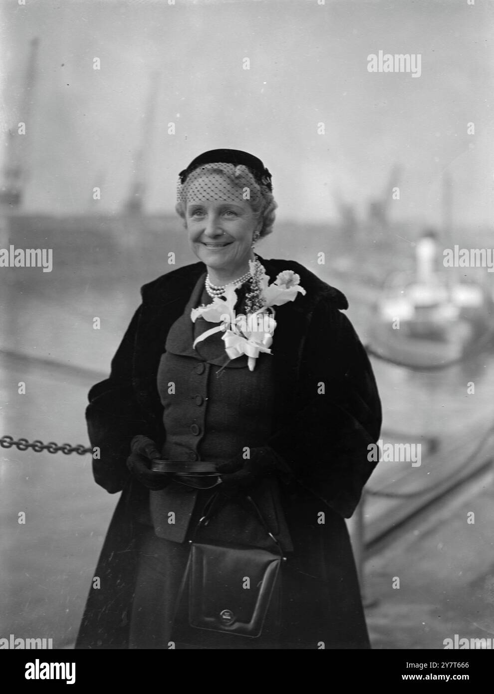 HERE TO MARRY E.C.A. CHIEF Pictured here on arrival at Southampton is ...