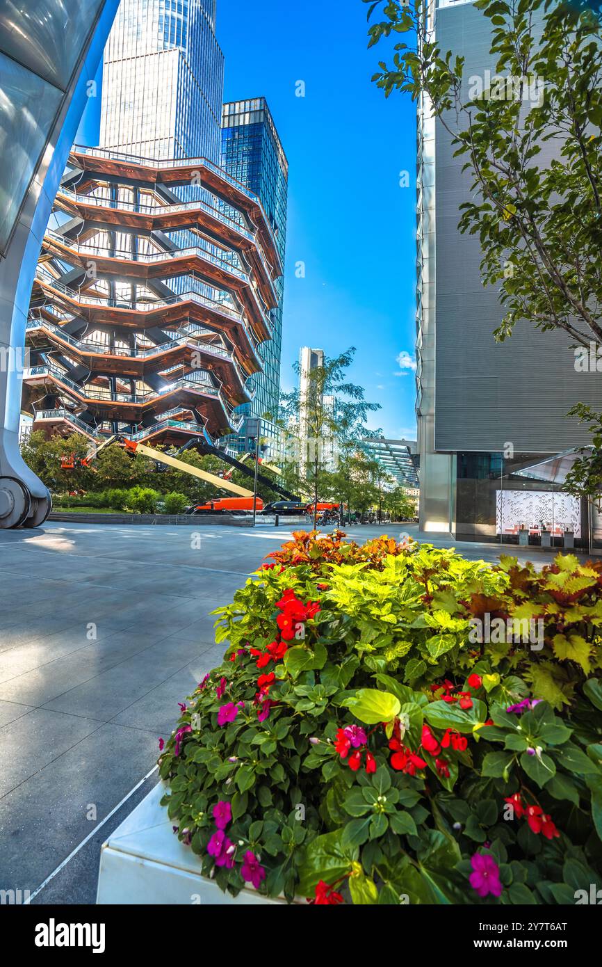 New York City Hudson Yards skyline development square view, United ...