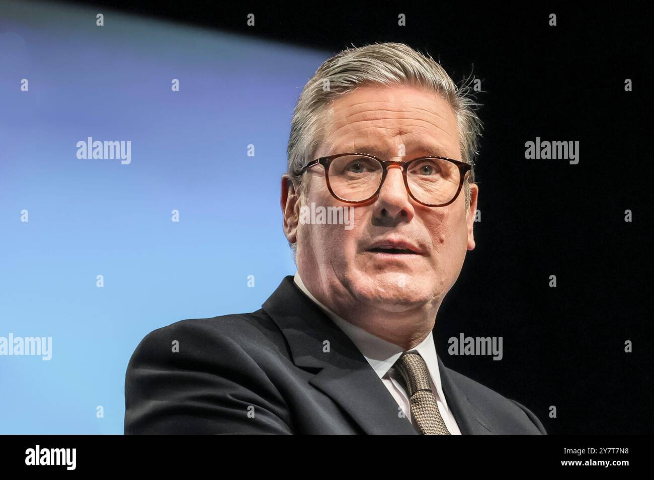 Sir Keir Starmer, Prime Minister of the United Kingdom, close up face ...