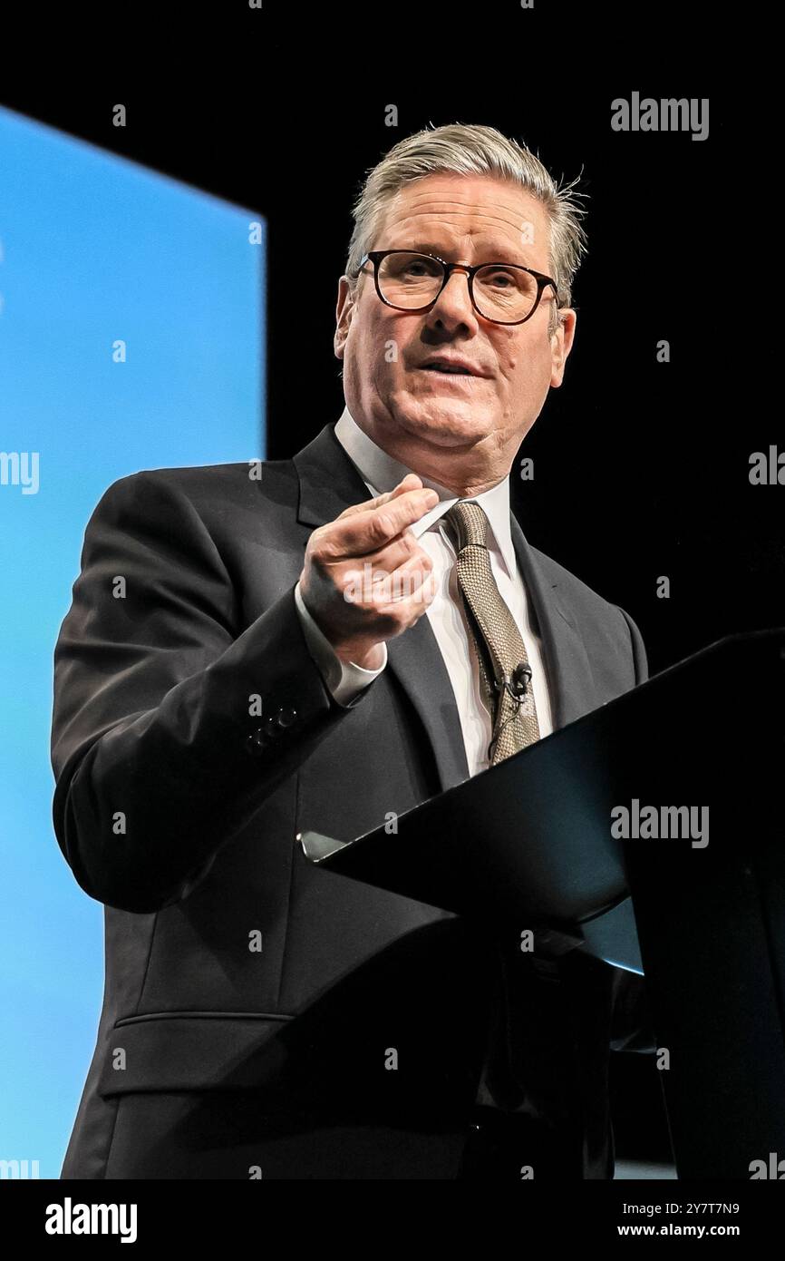 Sir Keir Starmer, Prime Minister of the United Kingdom, close up face ...