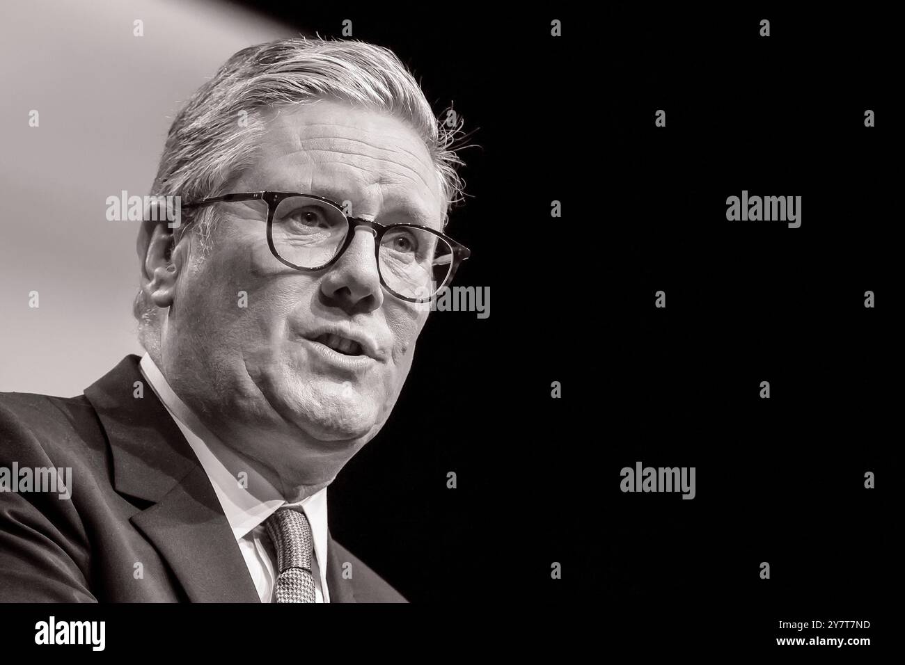 Sir Keir Starmer, Prime Minister of the United Kingdom, close up face ...