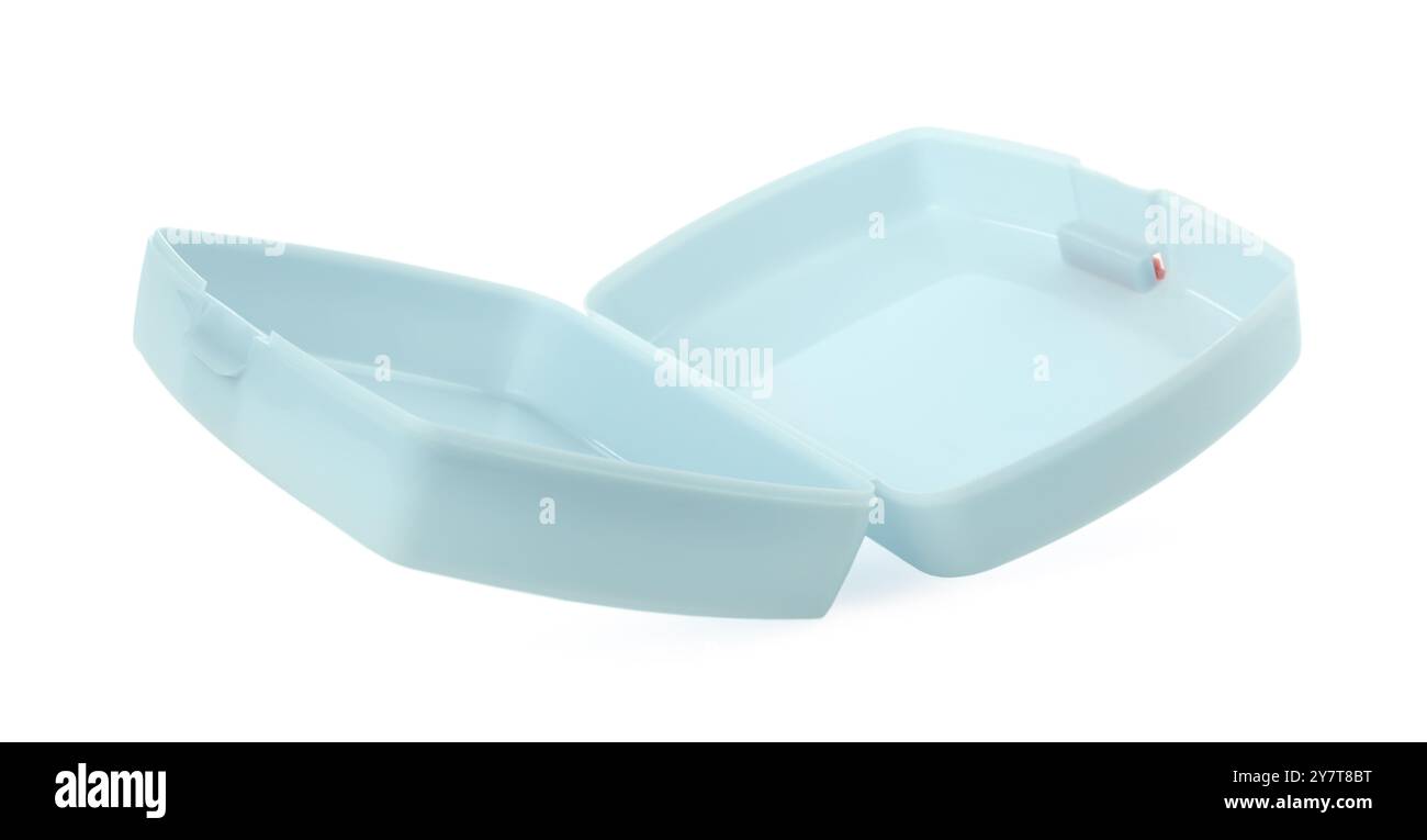 Empty plastic lunch box isolated on white Stock Photo - Alamy