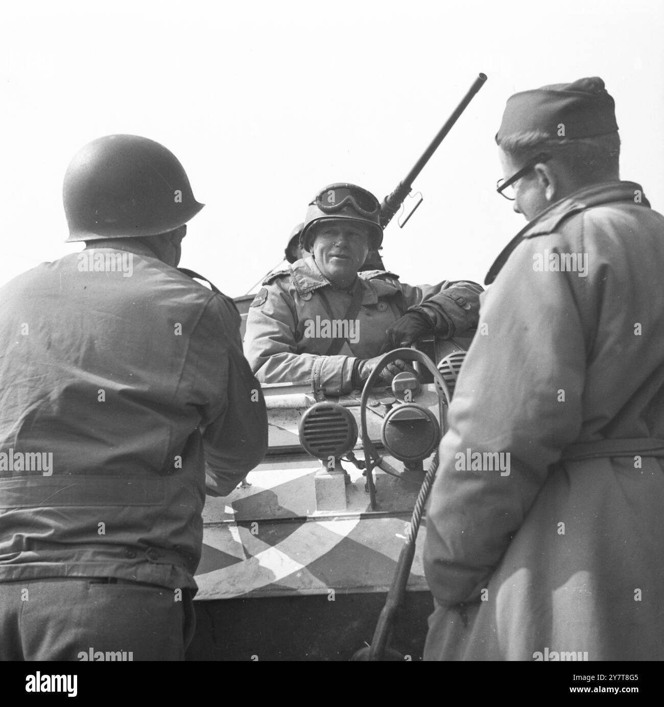 AMERICAN CORPS COMMANDER IN EUPEN - Lightning JoePhoto shows:- Maj.-Gen ...