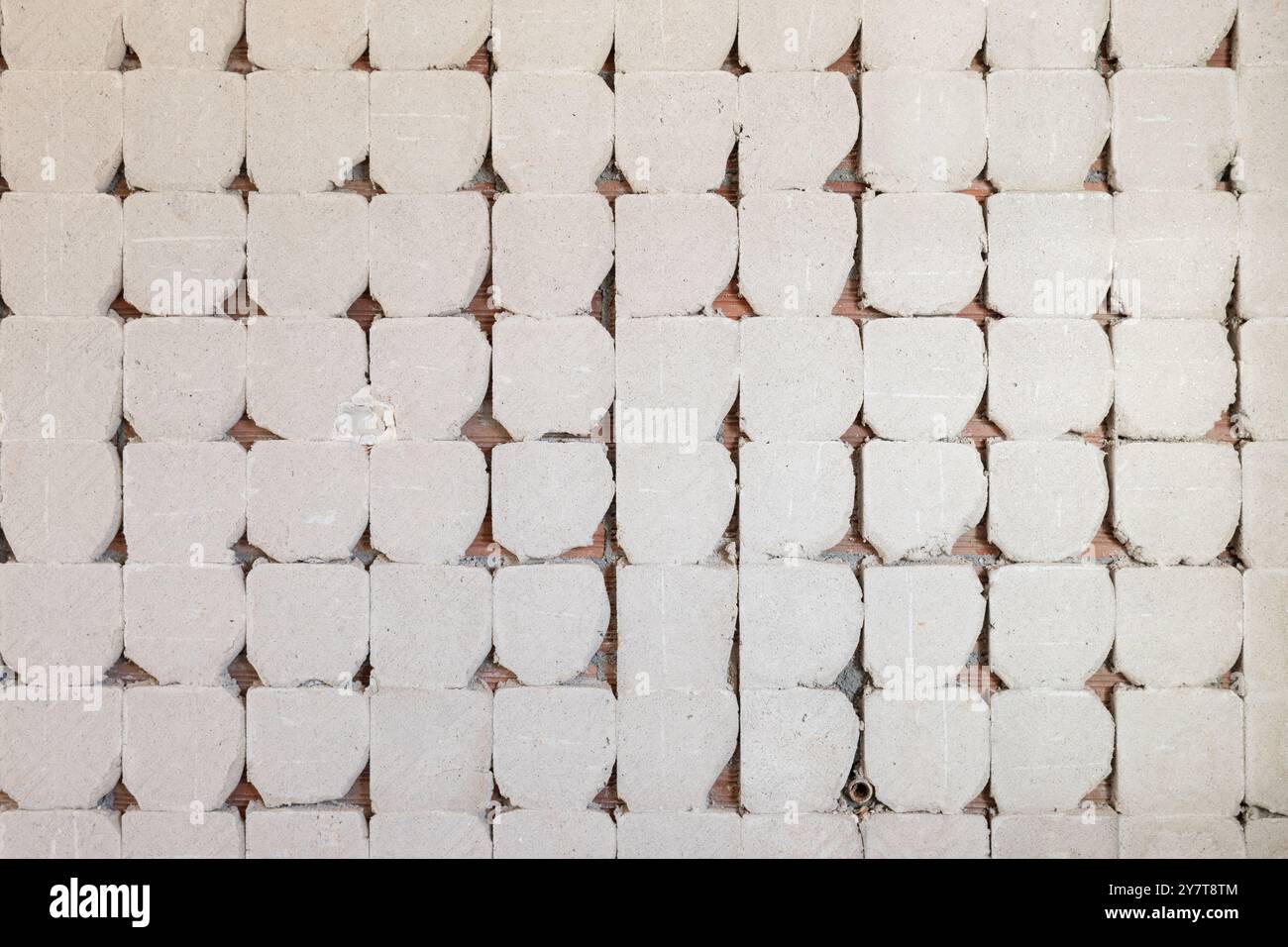 Abstract background of interior wall of a bathroom being renovated with ...
