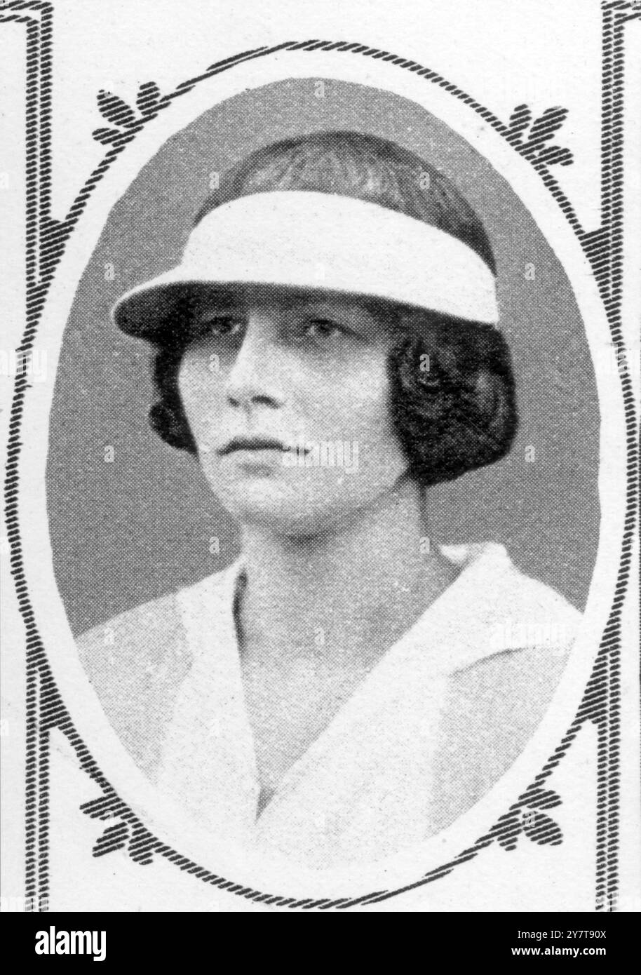 Recently operated on for appendicitis: tennis player Miss Helen Wills ...