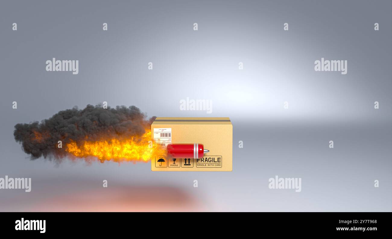 Cardboard box delivery logistics hi-res stock photography and images ...