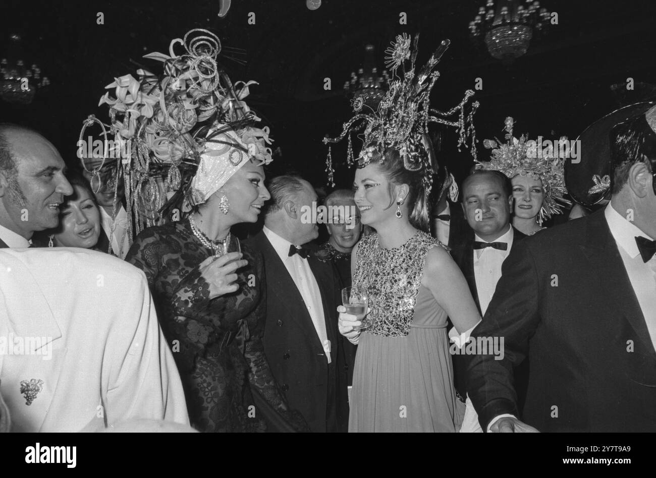 The hostess, Princess Grace of Monaco , meets the guset of honour ...