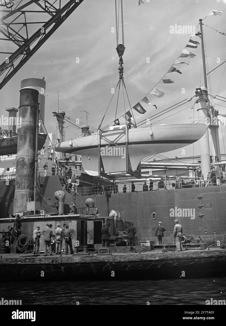 METAL YACHT SHIPPED TO AMERICA FOR OCEAN RACES 22 May 1950 The Yacht ...