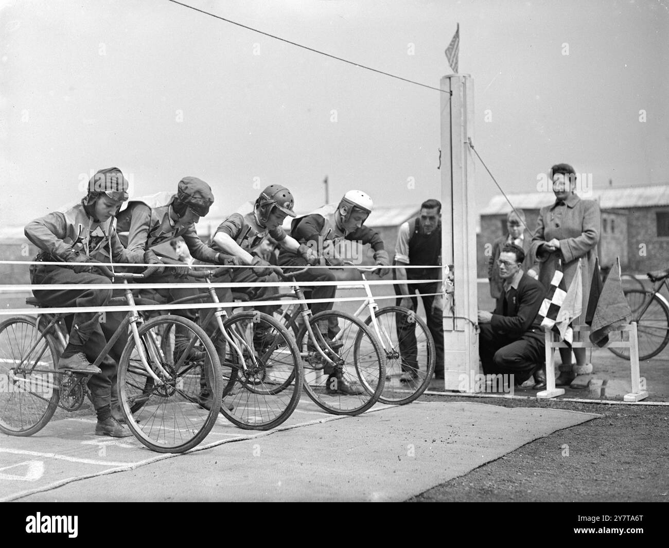 BOYS CYCLE TRACK HAS STARTING GATE 20 May 1950 This professional ...