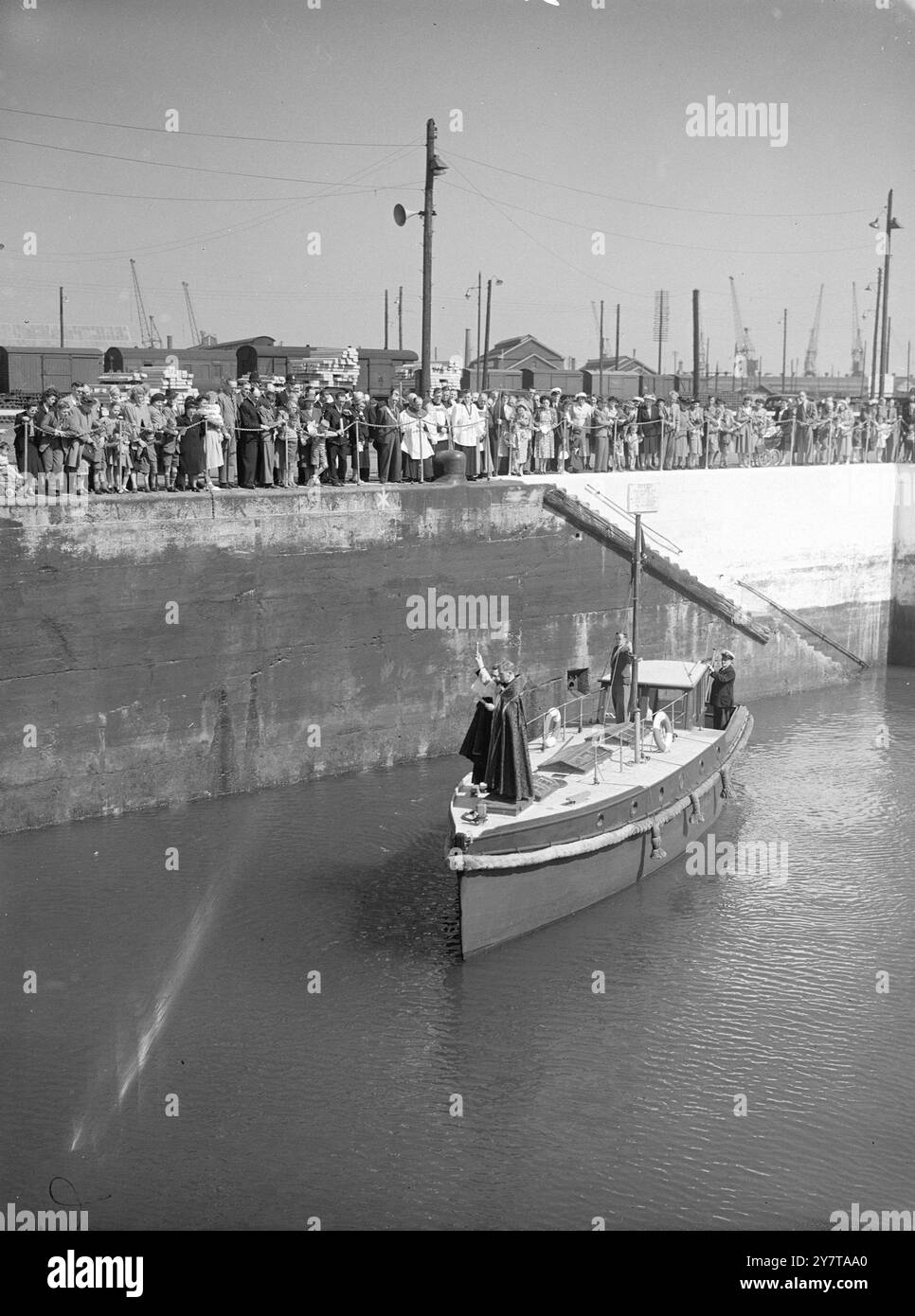 BLESSING THE WATERS AT SOUTHAMPTON - - 14 May 1950 - - The Rogationtide ...