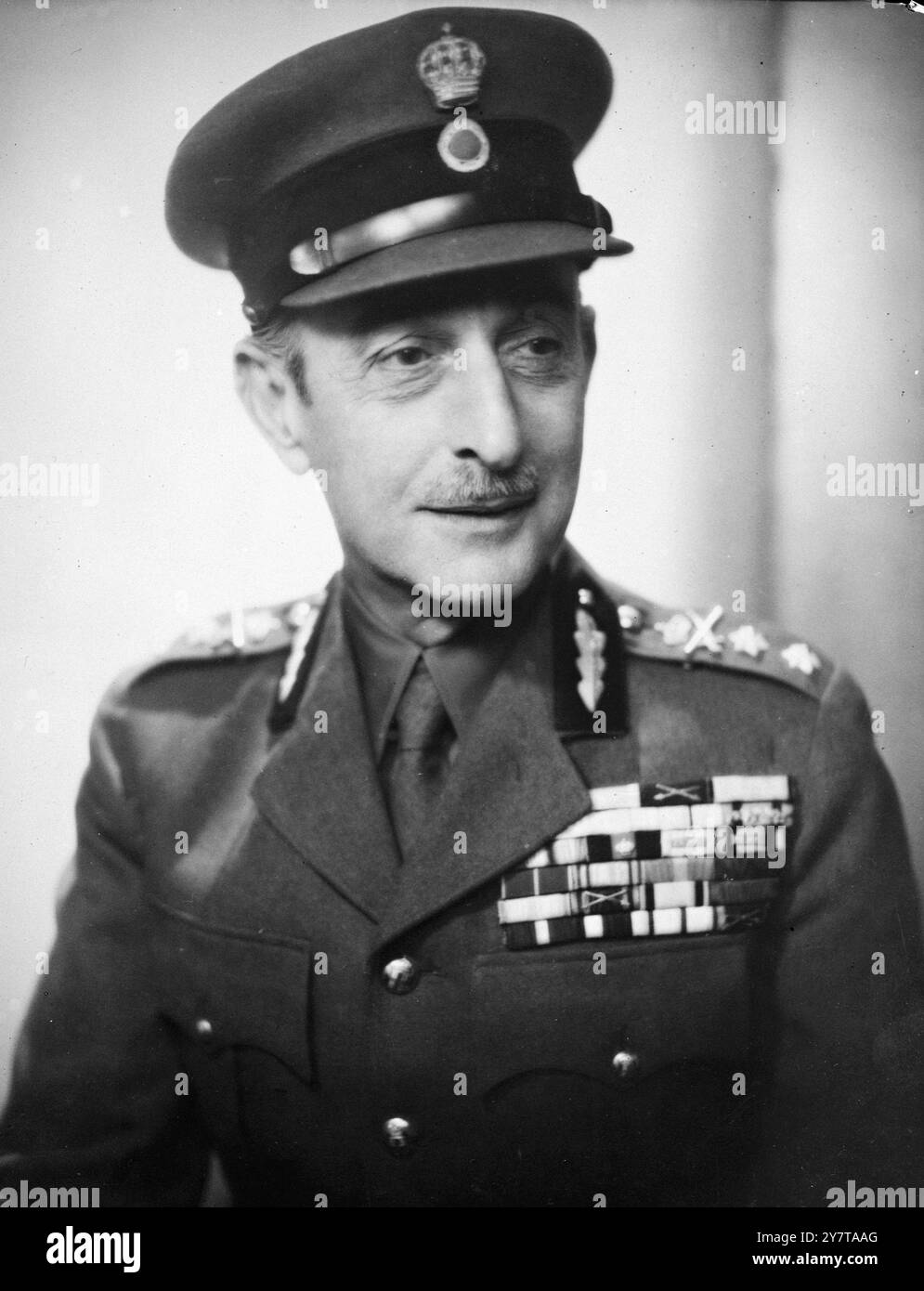 General Alexander Papagos Commander in Chief Allied Forces in Greece ...