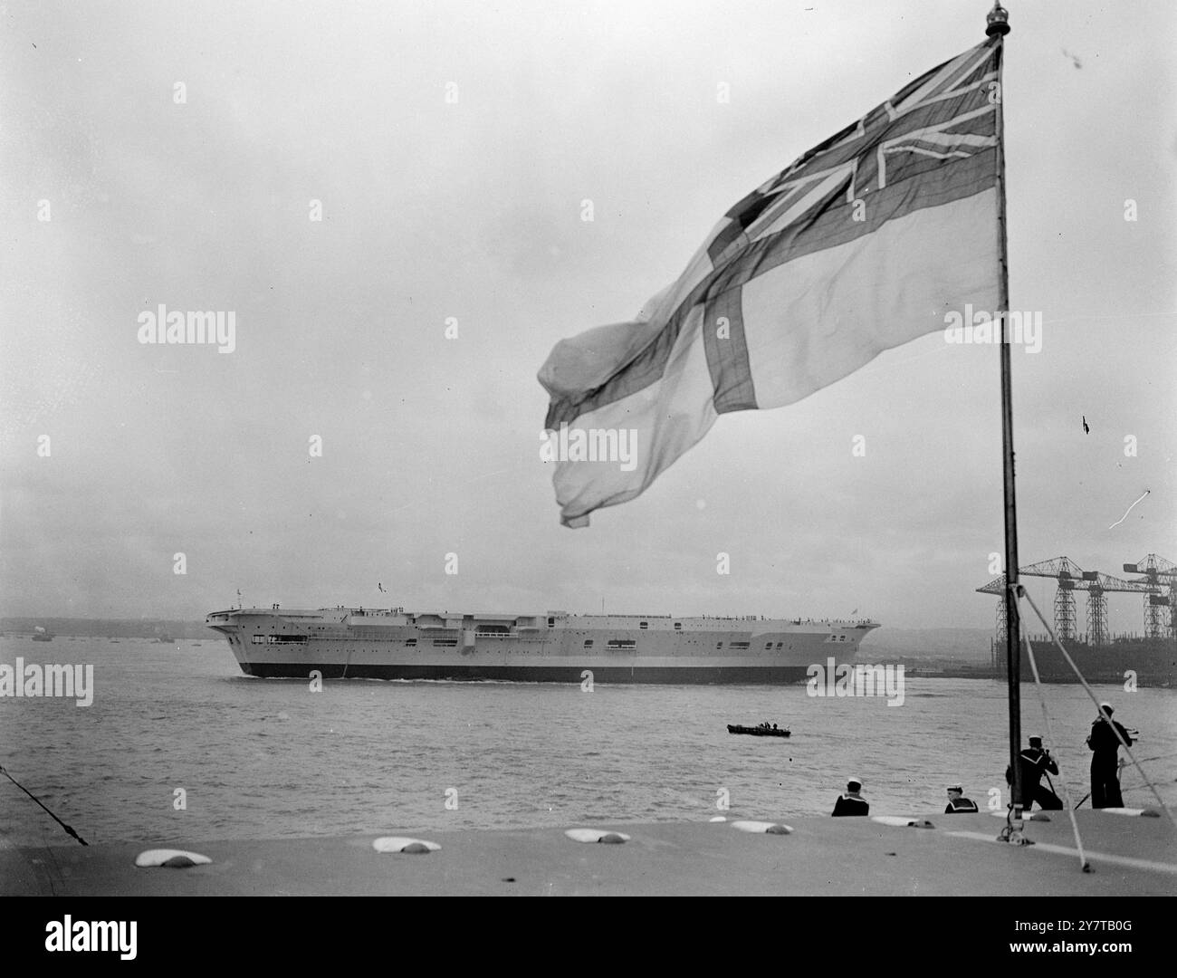 NEW CARRIER FOR THE OLD FLAG 3 May 1950 The Queen launched the new Ark ...