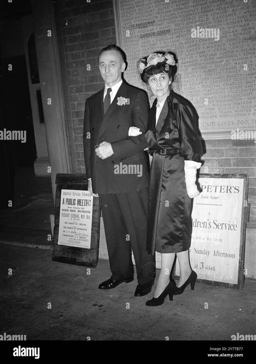 PRESIDENTS ADVISOR WEDS DRESS DESIGNER IN LONDON 24 April 1950 London ...