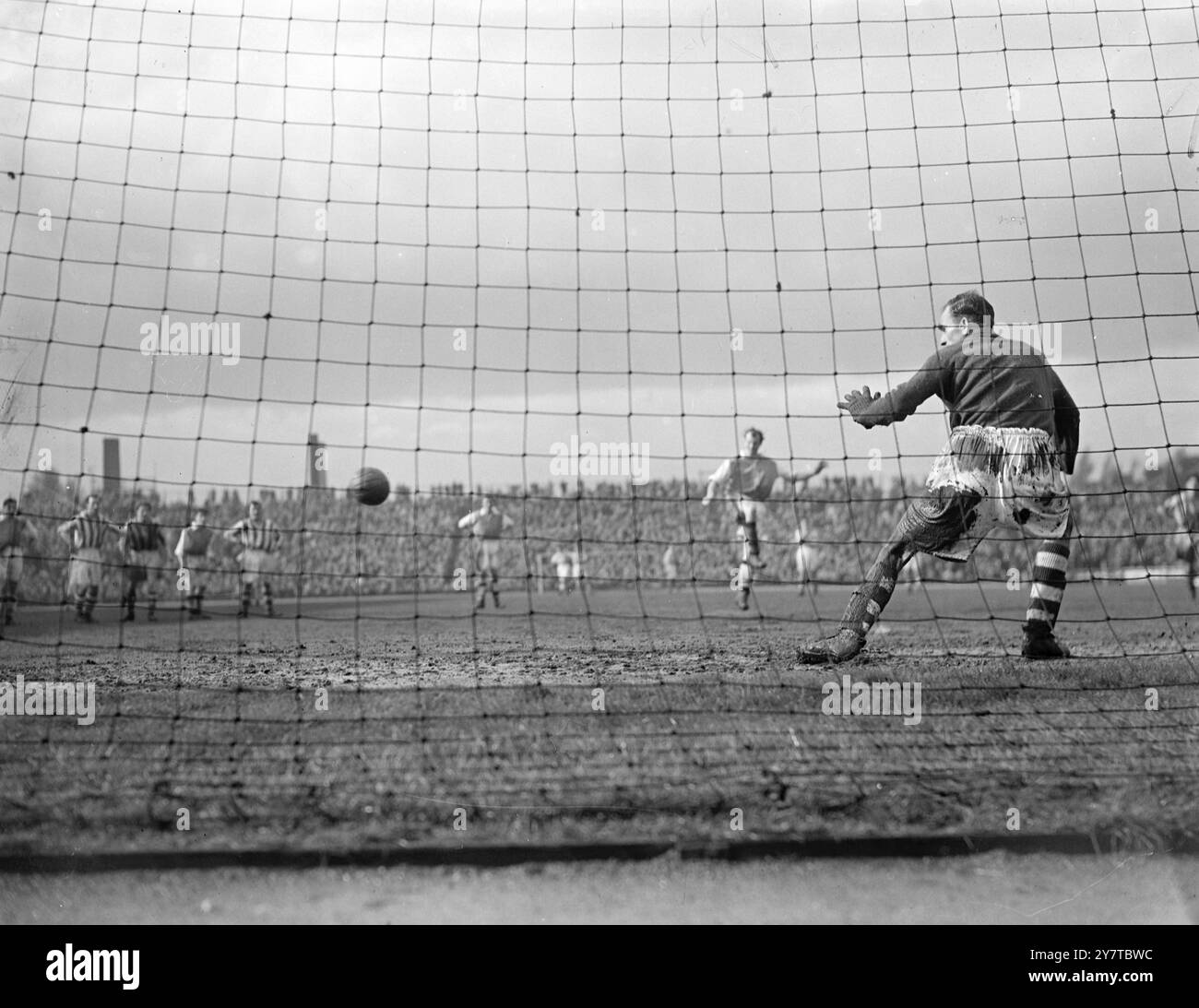 Football penalty behind view Black and White Stock Photos & Images - Alamy