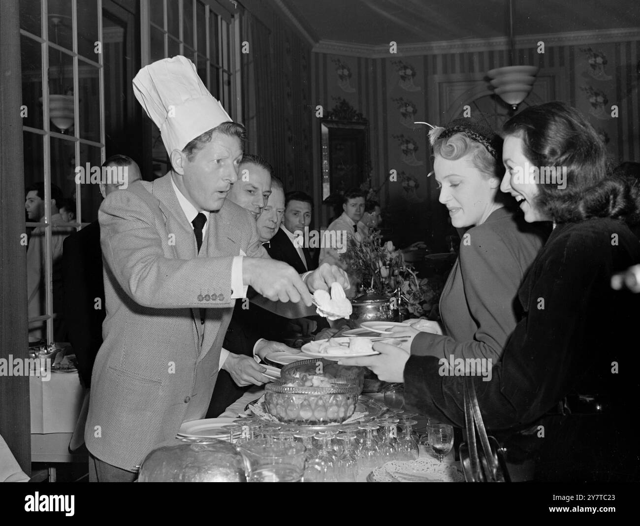 DANNY KAYE DELIVERS THE GAGS 5 April 1950 Delighting his guests as he ...