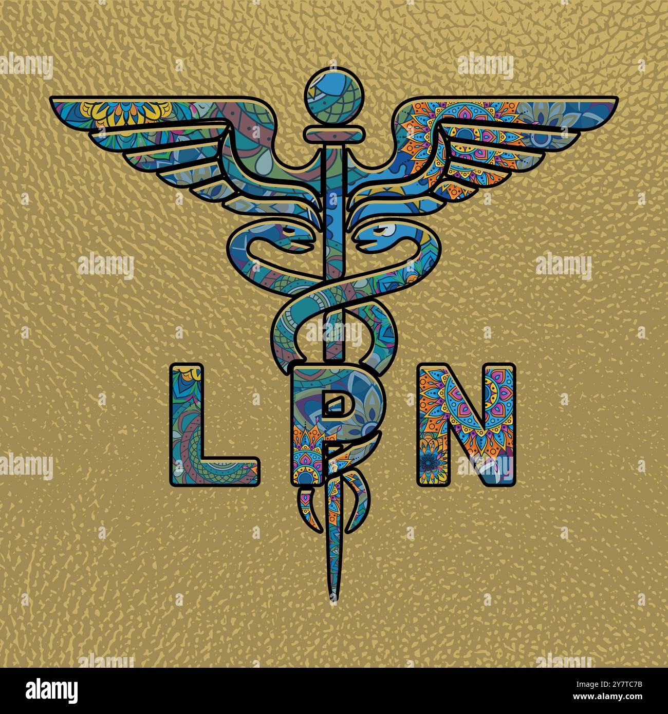 LPN Nurse, Medical symbol caduceus nurse practitioner LPN vector ...