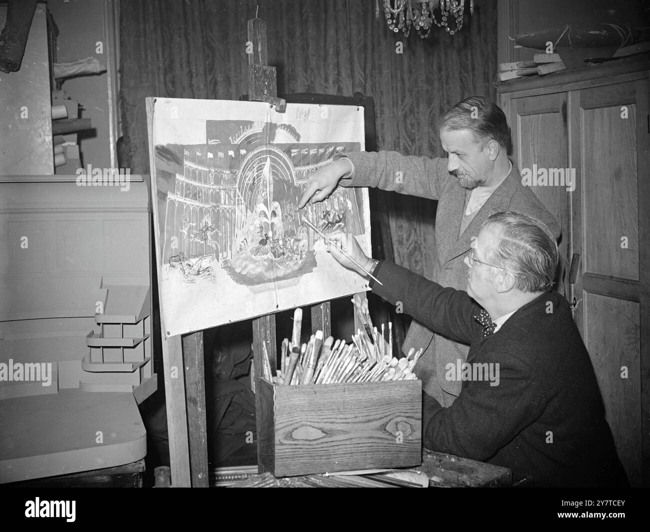 DESIGN FOR NEW YEAR'S EVE Mr Alfred Thomson, Royal Academy artist, puts ...