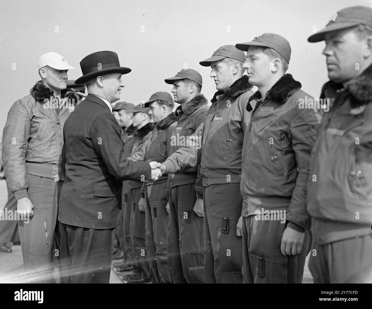 FIRST SUPERFORTRESSES ARRIVE FOR R.A.F The first four of 70 American B ...
