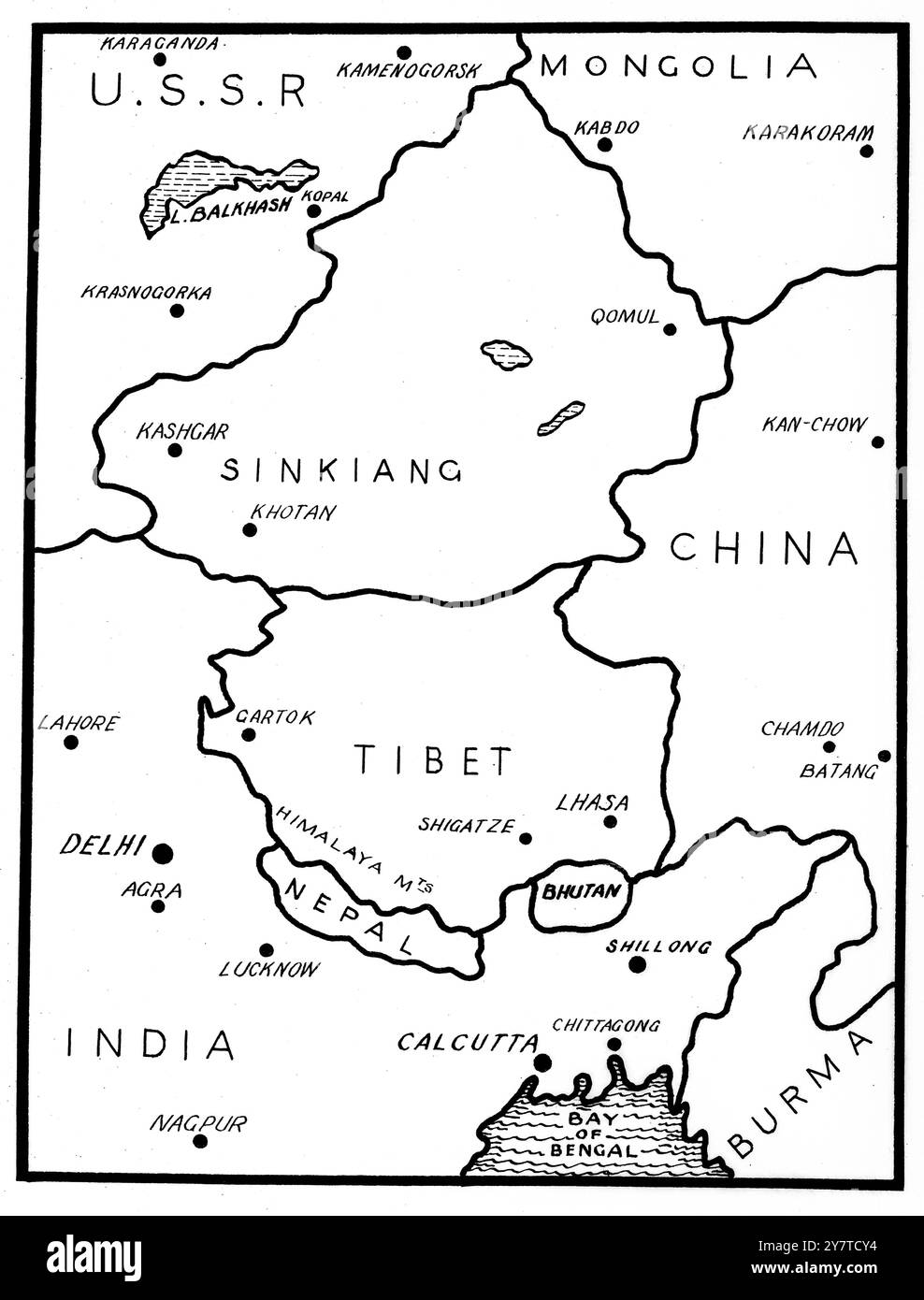 Map of the world 1950 hi-res stock photography and images - Alamy
