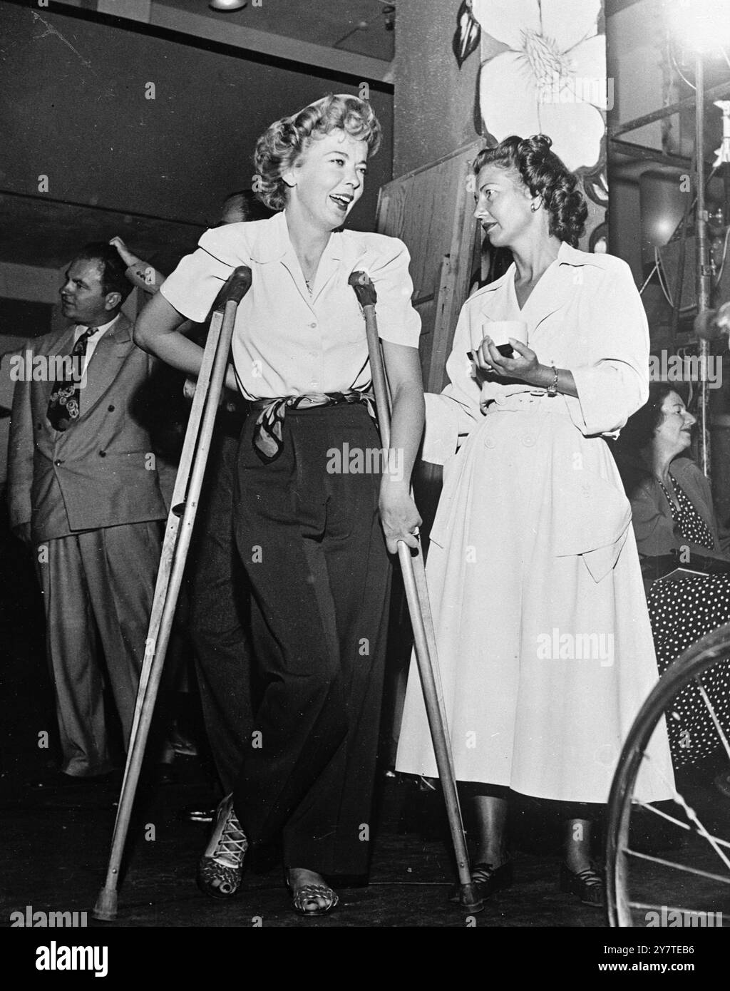IDA GETS AROUND - DESPITE CRUTCHES Though she's on crutches as the ...