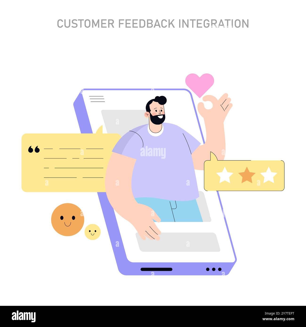 Customer Feedback Integration concept. A digital representation of ... Customer Feedback Integration concept. A digital representation of ...
