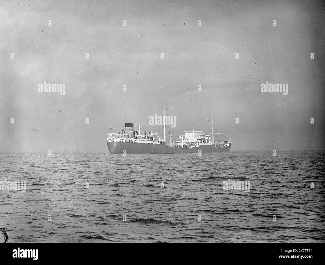 NEW TANKER ON TRAILS 8 February 1950 Seen on trials in the North Sea ...