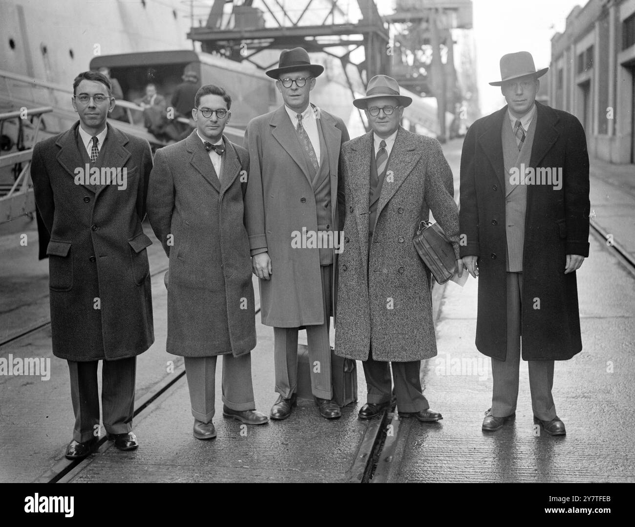 US ATOMIC SCIENTISTS ARRIVE 3 February 1950 Pictured on arrival at ...