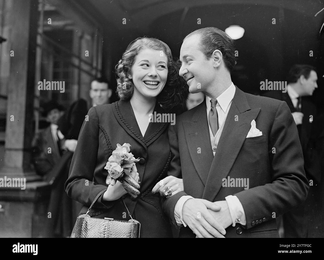 DESIGNER WEDS MODEL 4 February 1950 Bridegroom intent on ensuring a peaceful life is Douglas ...