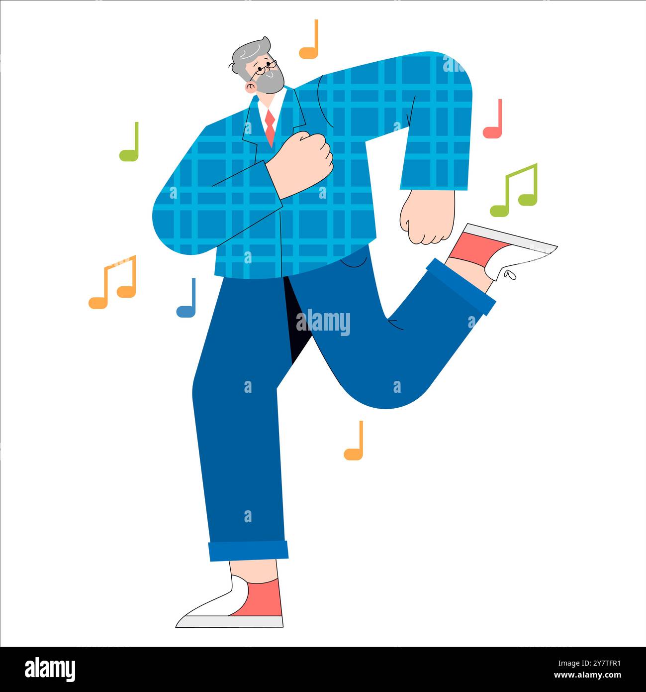 Confident senior executive dancing joyfully, showcasing work-life ...