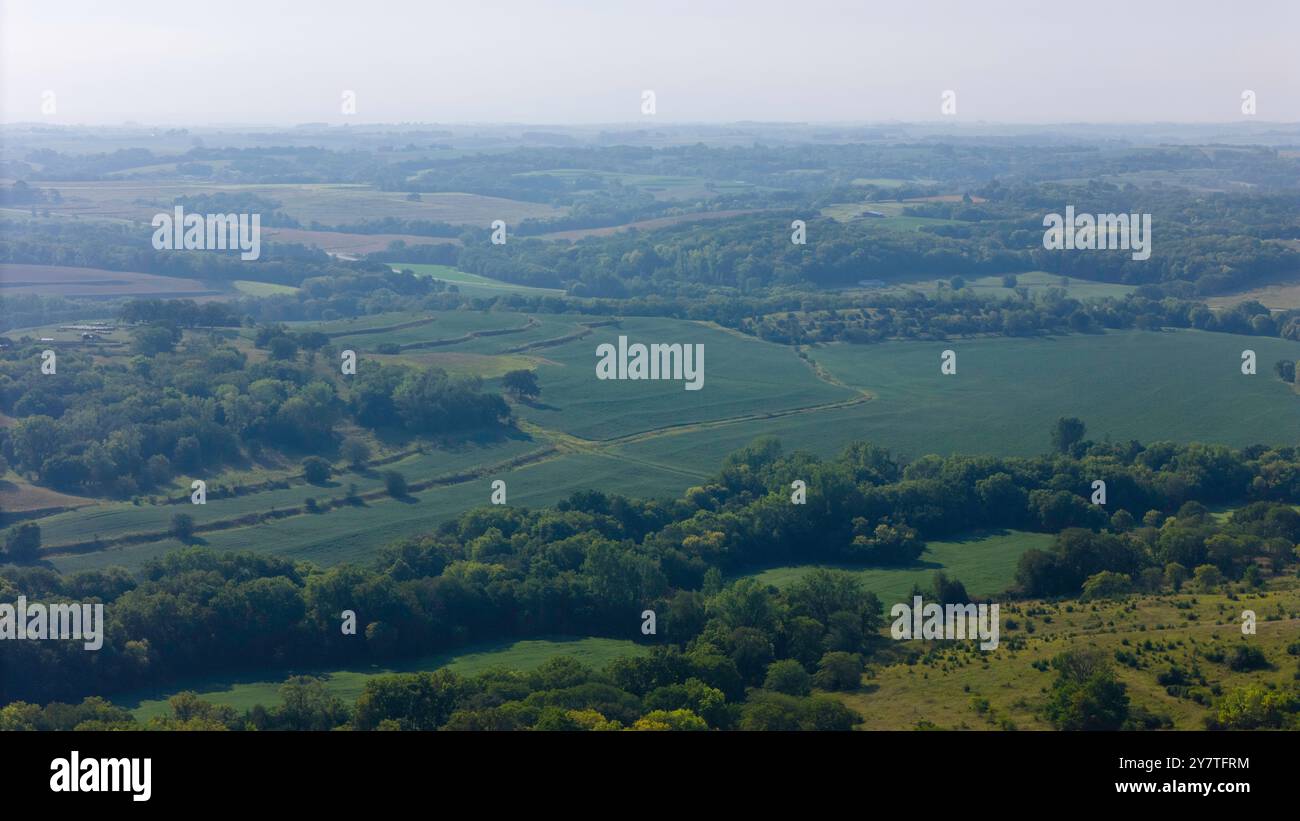 Aerial photograph of the Loess Hills, Lyons Township, Mills County ...